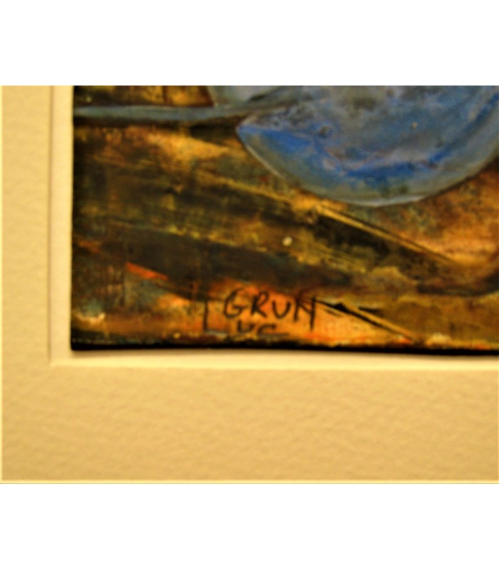 GRÜN Luc - Composition de couleurs 18 - Acrylique sur papier.